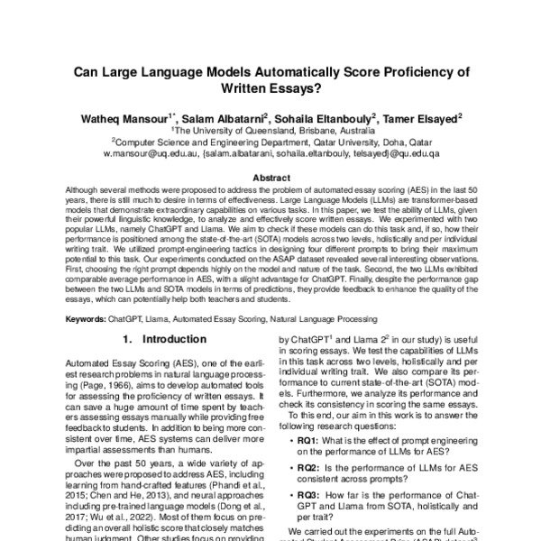 Can Large Language Models Automatically Score Proficiency of Written ...