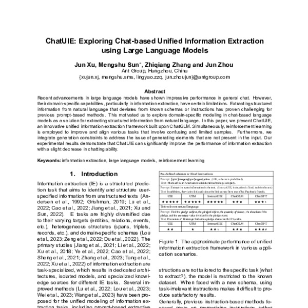 Chatuie Exploring Chat Based Unified Information Extraction Using Large Language Models Acl