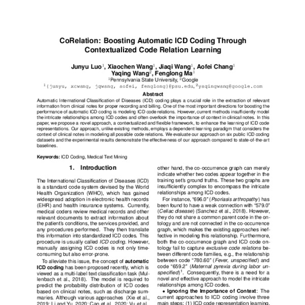 Corelation Boosting Automatic Icd Coding Through Contextualized Code 2582