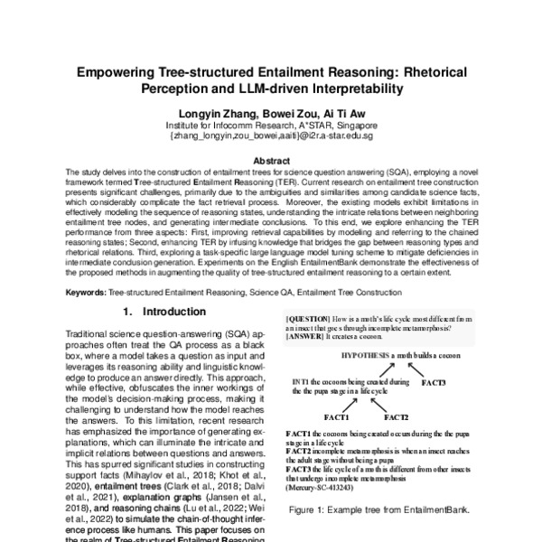 Empowering Tree-structured Entailment Reasoning: Rhetorical Perception and LLM-driven ...