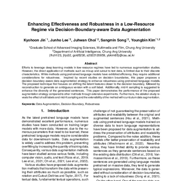 Enhancing Effectiveness and Robustness in a Low-Resource Regime via Decision-Boundary-aware Data ...