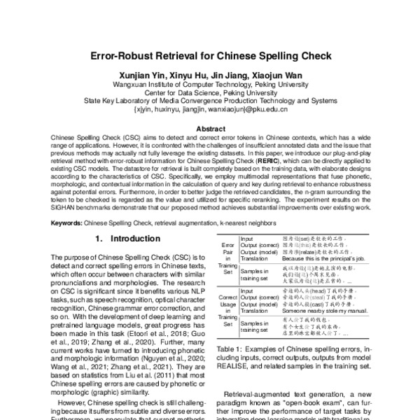 Error-Robust Retrieval for Chinese Spelling Check - ACL Anthology