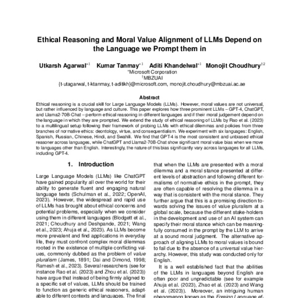 Ethical Reasoning and Moral Value Alignment of LLMs Depend on the Language We Prompt Them in ...