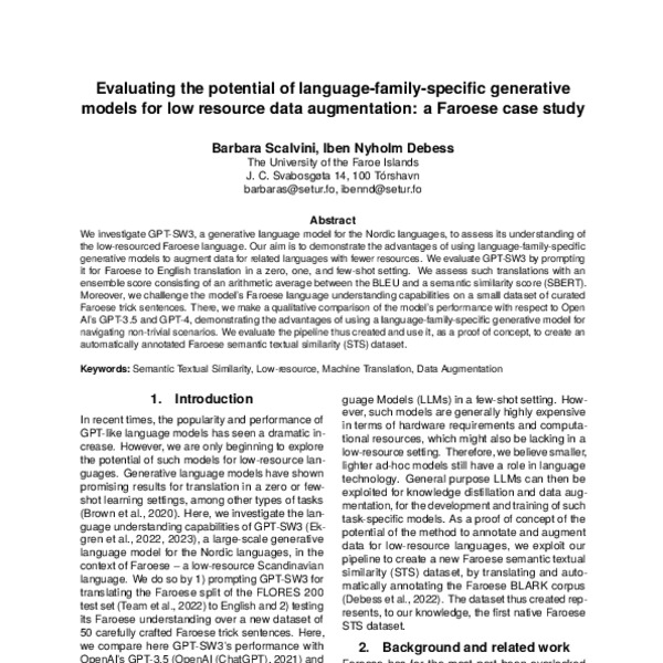 Evaluating the Potential of Language-family-specific Generative Models for Low-resource Data ...