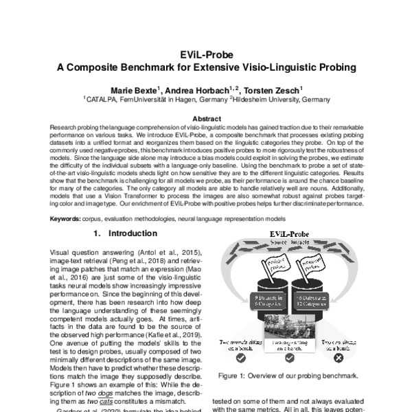 EVil-Probe - a Composite Benchmark for Extensive Visio-Linguistic ...