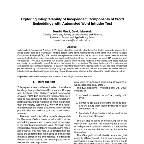 Exploring Interpretability of Independent Components of Word Embeddings with Automated Word ...