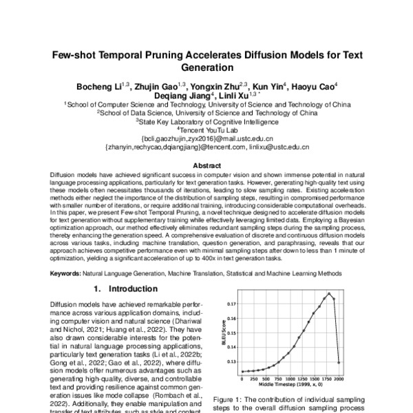 Few-shot Temporal Pruning Accelerates Diffusion Models for Text ...