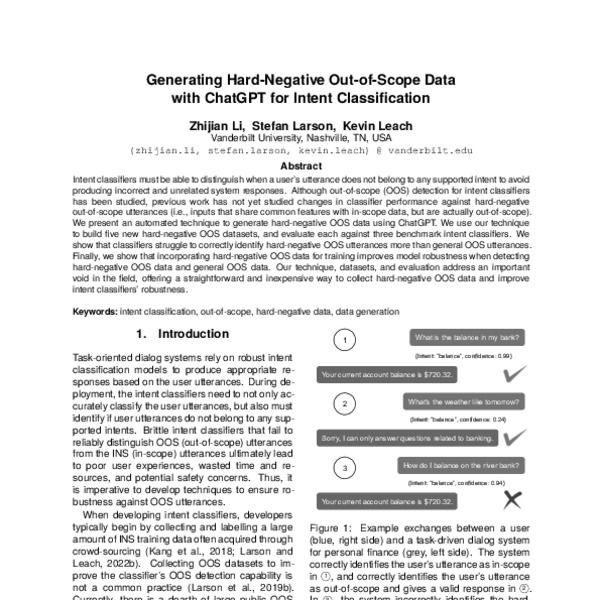 Generating Hard Negative Out Of Scope Data With Chatgpt For Intent Classification Acl Anthology