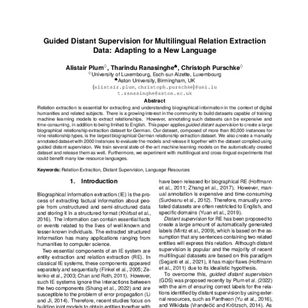 Guided Distant Supervision for Multilingual Relation Extraction Data: Adapting to a New Language ...
