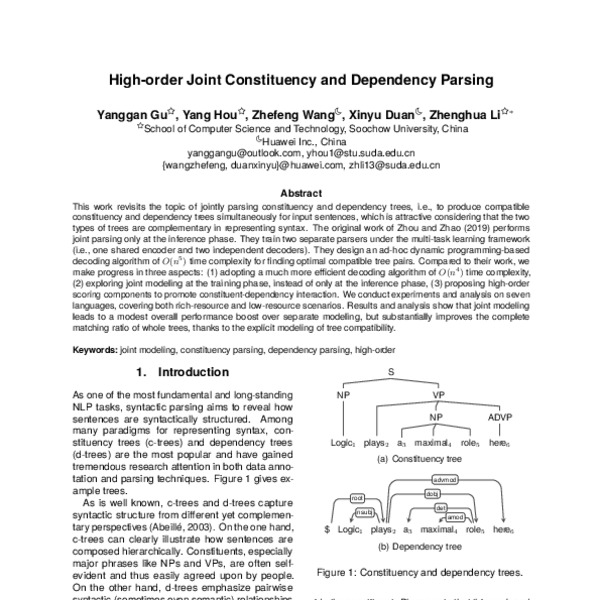 High-order Joint Constituency and Dependency Parsing - ACL Anthology