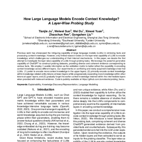How Large Language Models Encode Context Knowledge A Layer Wise