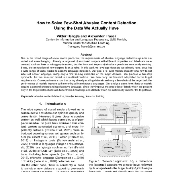 How to Solve Few-Shot Abusive Content Detection Using the Data We ...