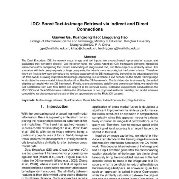 IDC: Boost Text-to-image Retrieval via Indirect and Direct Connections - ACL Anthology