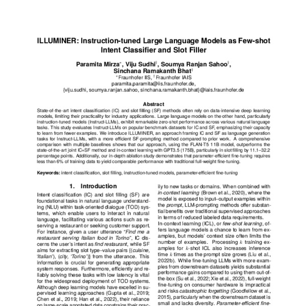ILLUMINER: Instruction-tuned Large Language Models as Few-shot Intent Classifier and Slot Filler ...