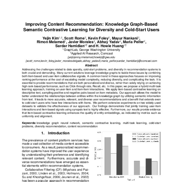 Improving Content Recommendation: Knowledge Graph-Based Semantic Contrastive Learning for ...