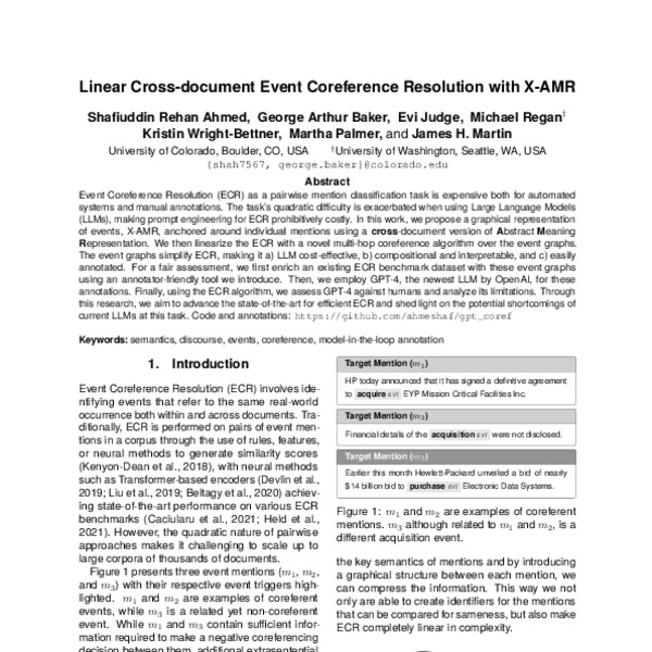 Linear Cross-document Event Coreference Resolution with X-AMR - ACL Anthology
