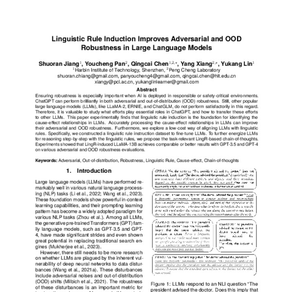 Linguistic Rule Induction Improves Adversarial and OOD Robustness in Large Language Models - ACL ...