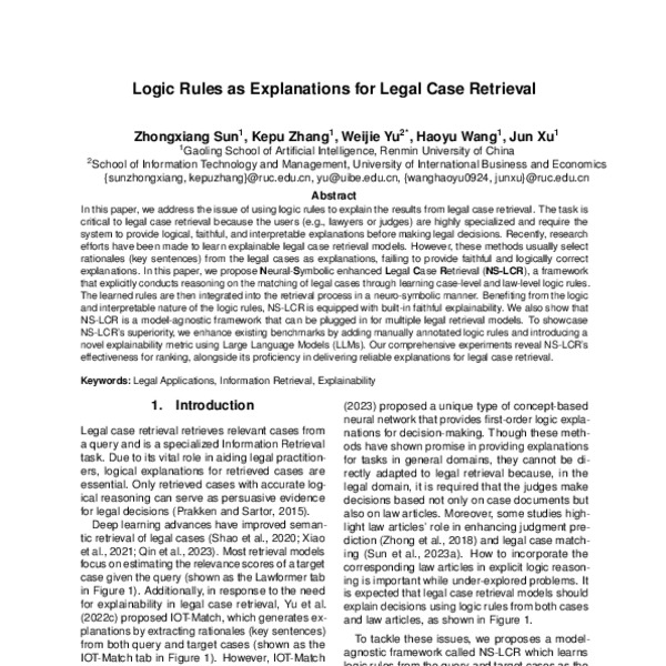 Logic Rules as Explanations for Legal Case Retrieval - ACL Anthology