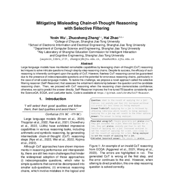 Mitigating Misleading Chain-of-Thought Reasoning with Selective ...