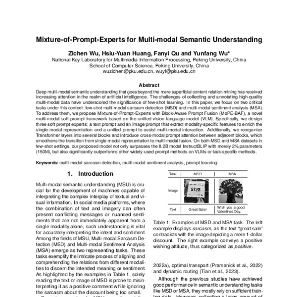 Mixture-of-Prompt-Experts for Multi-modal Semantic Understanding - ACL ...