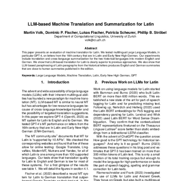 LLM-based Machine Translation and Summarization for Latin - ACL Anthology