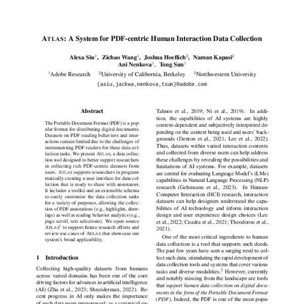 ATLAS: A System for PDF-centric Human Interaction Data Collection - ACL Anthology