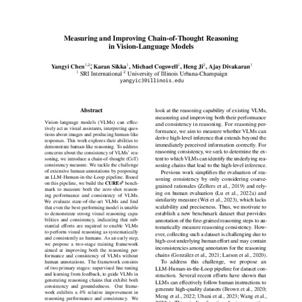 Measuring and Improving Chain-of-Thought Reasoning in Vision-Language Models - ACL Anthology