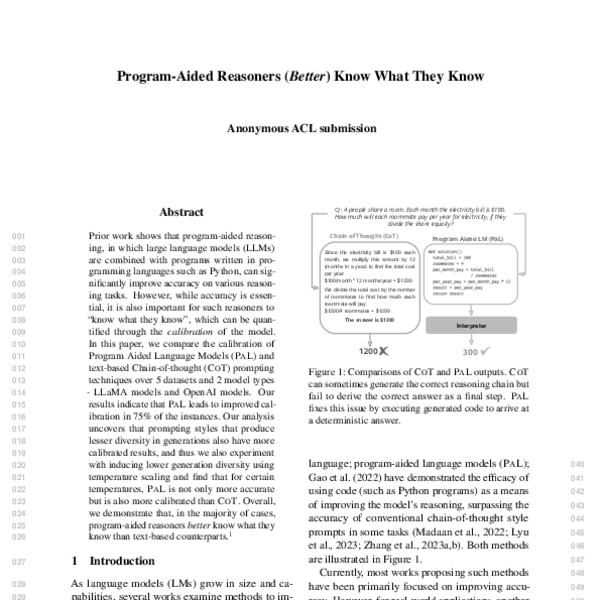 Program-Aided Reasoners (Better) Know What They Know - ACL Anthology