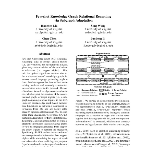 Few Shot Knowledge Graph Relational Reasoning Via Subgraph Adaptation Acl Anthology