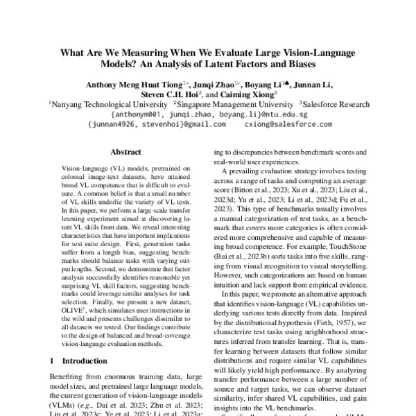 What Are We Measuring When We Evaluate Large Vision-Language Models? An Analysis of Latent ...