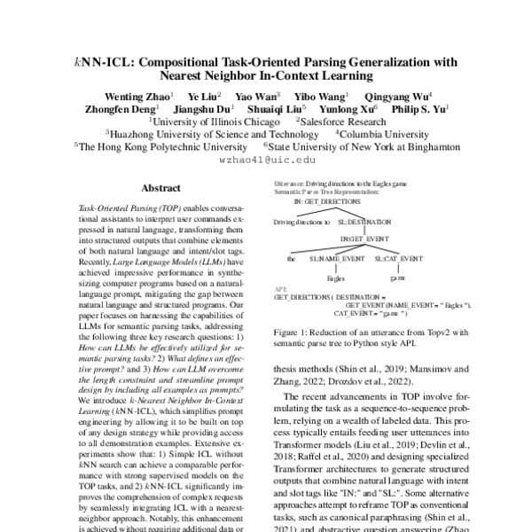 kNN-ICL: Compositional Task-Oriented Parsing Generalization with Nearest Neighbor In-Context ...
