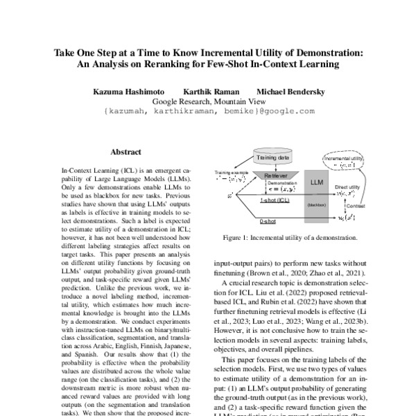 Take One Step at a Time to Know Incremental Utility of Demonstration ...