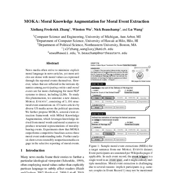 MOKA: Moral Knowledge Augmentation for Moral Event Extraction - ACL Anthology