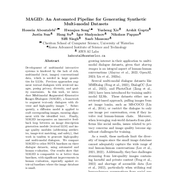 MAGID: An Automated Pipeline for Generating Synthetic Multi-modal Datasets - ACL Anthology