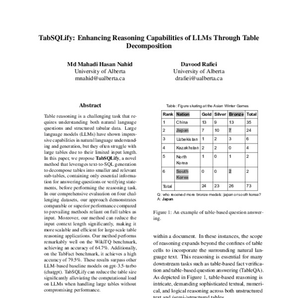 TabSQLify: Enhancing Reasoning Capabilities of LLMs Through Table Decomposition - ACL Anthology