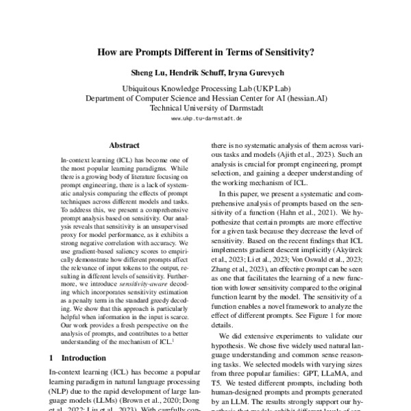 How are Prompts Different in Terms of Sensitivity? - ACL Anthology