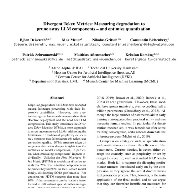 Divergent Token Metrics Measuring Degradation To Prune Away Llm Components And Optimize
