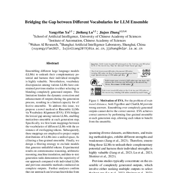 Bridging the Gap between Different Vocabularies for LLM Ensemble - ACL ...