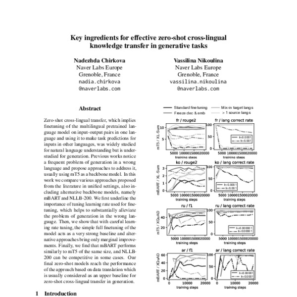 Key ingredients for effective zero-shot cross-lingual knowledge transfer in generative tasks ...