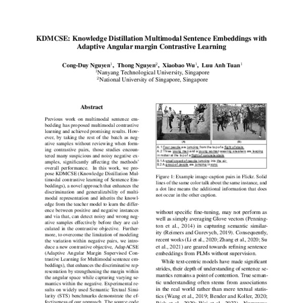 KDMCSE: Knowledge Distillation Multimodal Sentence Embeddings with ...