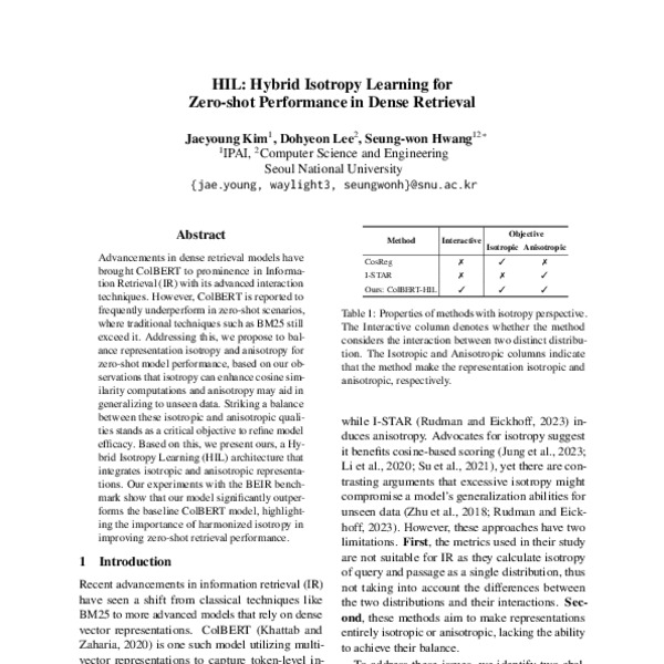 HIL: Hybrid Isotropy Learning for Zero-shot Performance in Dense ...