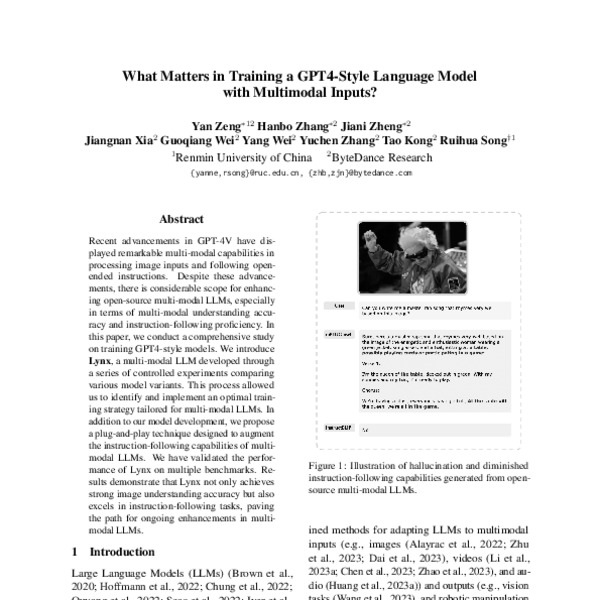 What Matters In Training A Gpt4 Style Language Model With Multimodal Inputs Acl Anthology