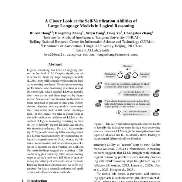 A Closer Look at the Self-Verification Abilities of Large Language Models in Logical Reasoning ...