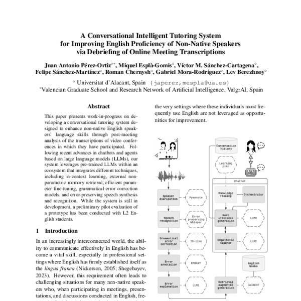 A Conversational Intelligent Tutoring System for Improving English Proficiency of Non-Native ...