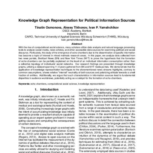 Knowledge Graph Representation for Political Information Sources - ACL ...