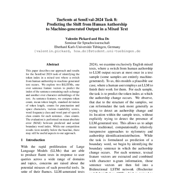 TueSents at SemEval-2024 Task 8: Predicting the Shift from Human Authorship to Machine-generated ...