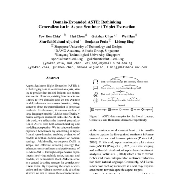 Domain Expanded Aste Rethinking Generalization In Aspect Sentiment