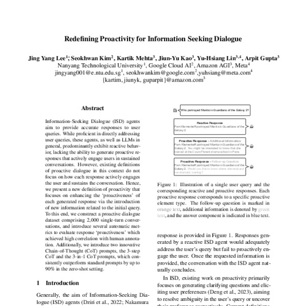 Redefining Proactivity for Information Seeking Dialogue - ACL Anthology