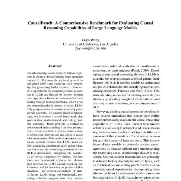 CausalBench: A Comprehensive Benchmark for Evaluating Causal Reasoning Capabilities of Large ...