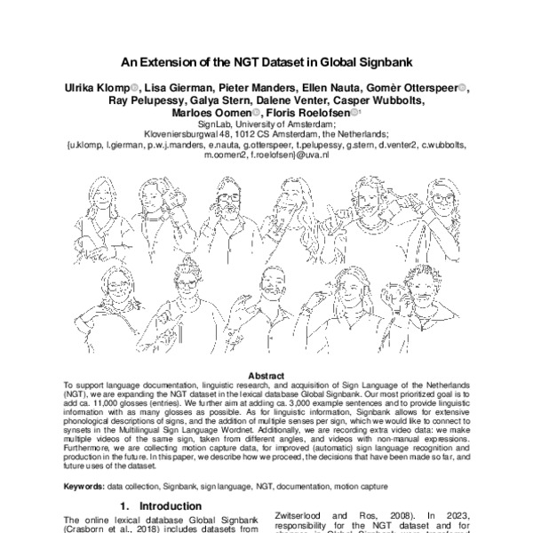 An Extension of the NGT Dataset in Global Signbank - ACL Anthology
